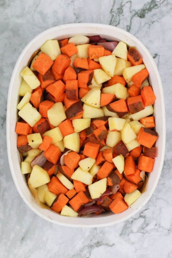 Whiskey Maple Glazed Sweet Potatoes • Healthy Midwestern Girl