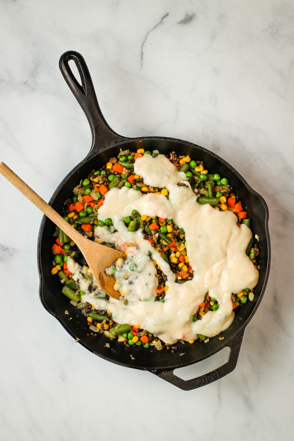 Easy Lentil Shepherd's Pie (Using Frozen Mixed Veggies and Hash Browns ...
