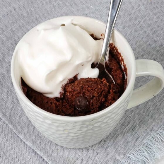Almond Flour Mug Cake • Healthy Midwestern Girl